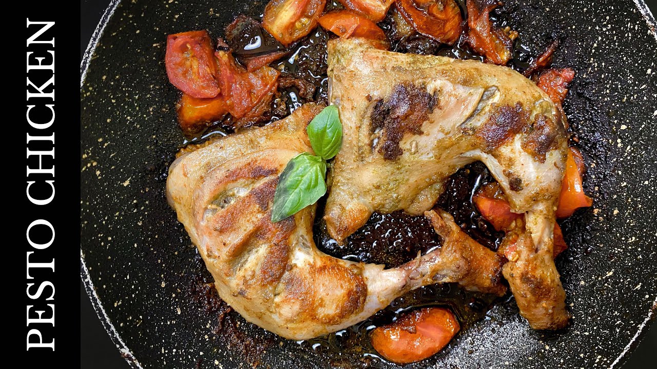 2 INGREDIENT PESTO CHICKEN + EASY HOMEMADE PESTO SAUCE | Myka Ignacio ...