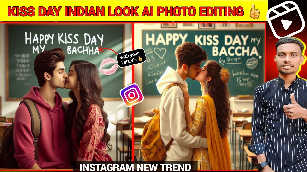 kiss day ai image generator prompt | kiss day photo editing bing image ...