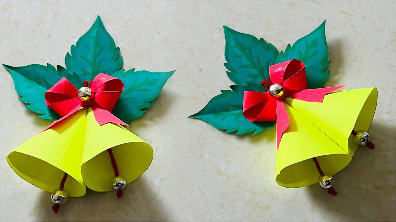How to make paper Christmas Bell 🔔 || Christmas decoration ideas ...