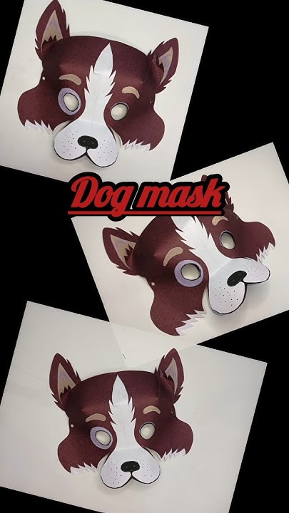 how to make a dog mask | dog mask craft | animal mask tutorial #dogmask ...