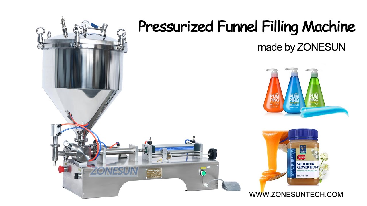 How to use Pressurized Funnel Filling Machine - YouTube