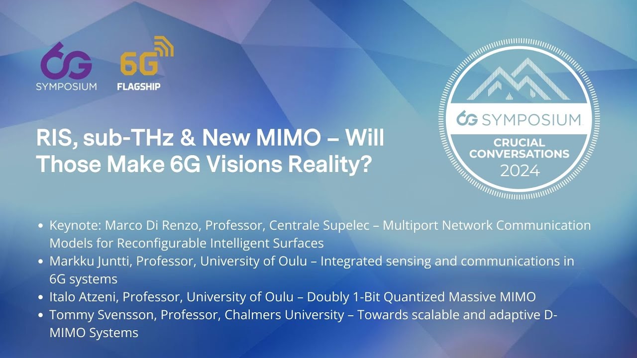 RIS, sub-THz & New MIMO – Will Those Make 6G Visions Reality? - YouTube