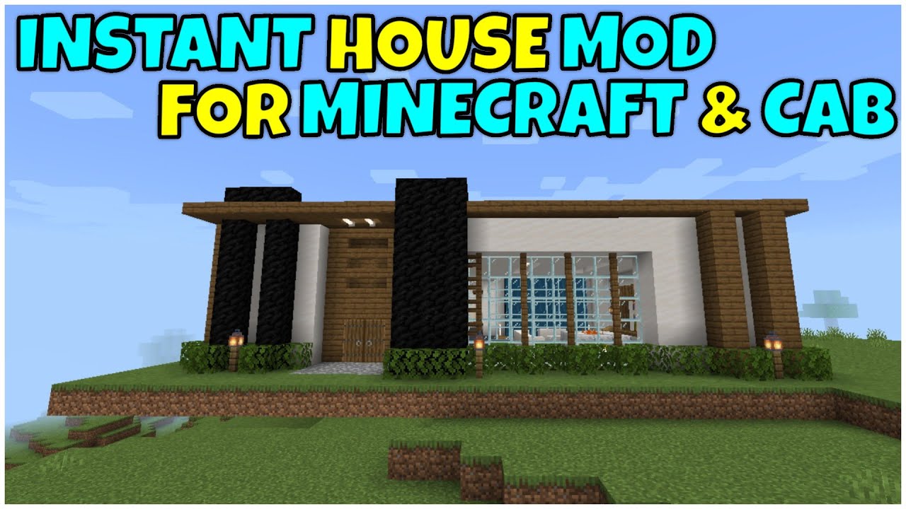 Instant House Mod For Minecraft PE & CAB 1.19 - YouTube