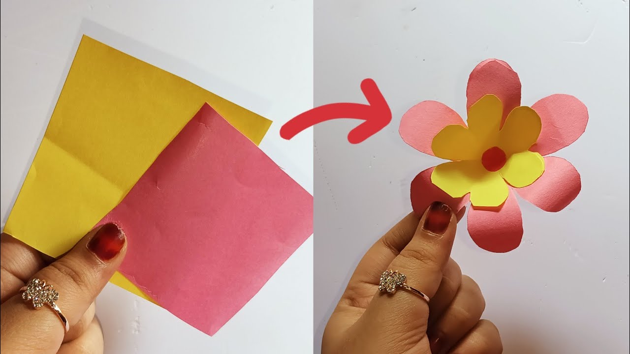 Diy Flower/ Beautiful pepper craft / Making ideas /Simple Pepar Flower ...