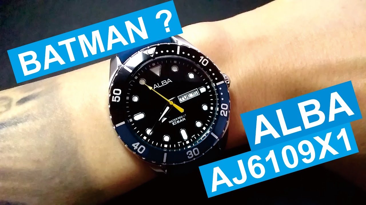 Alba AJ6109X1 - An Affordable Batman Style Watches - YouTube