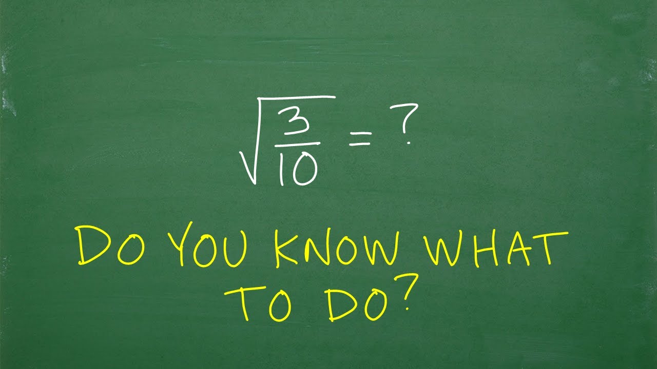 Square Root Of 3 10 YouTube