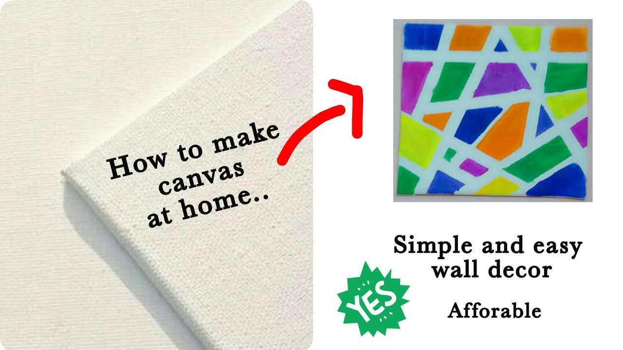How To Make Canvas Board At Home wall Decor Using Cardboard YouTube How To Make Canvas Board At Home wall Decor Using Cardboard YouTube