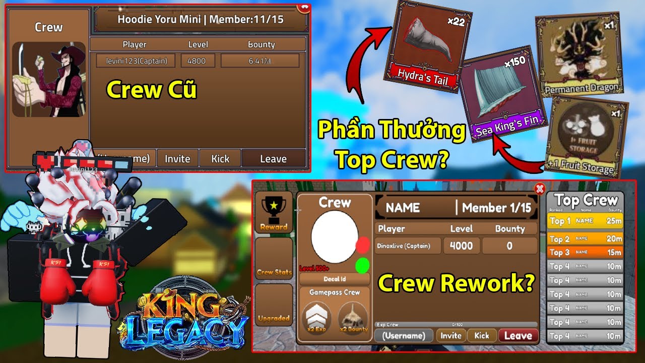 King Legacy Update 7 | Bất Ngờ Crew Được Làm Lại? Với Những Phần Thưởng ...