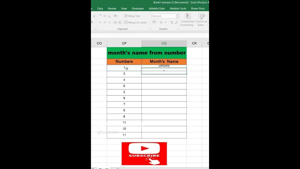ms excel me kisi number ko mahine ke name me kaise convert karen I Excel interview question I ...