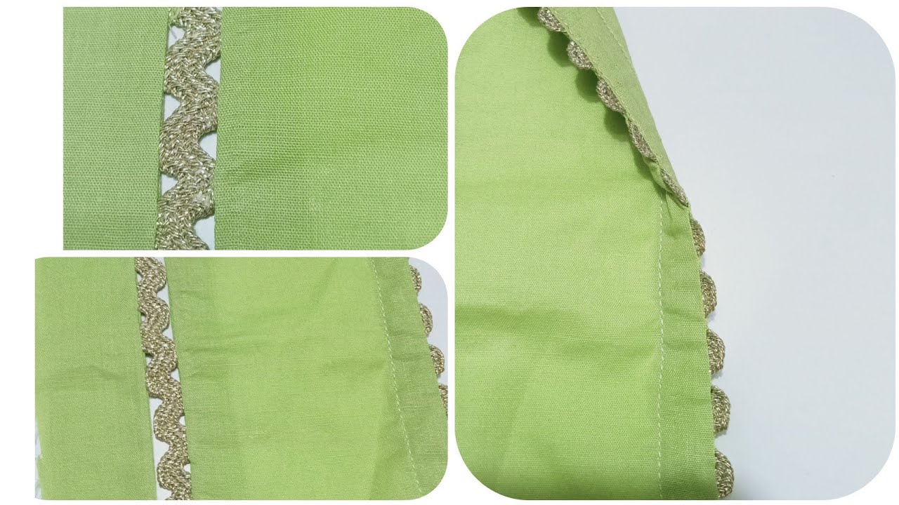 How to stitch zic zac lace very easy method #design #fashion #cutting # ...