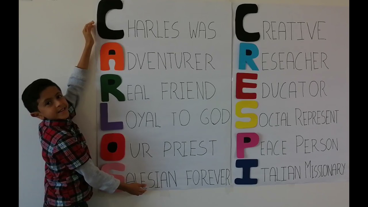 ACRÓSTICO CARLOS CRESPI INGLÉS - YouTube