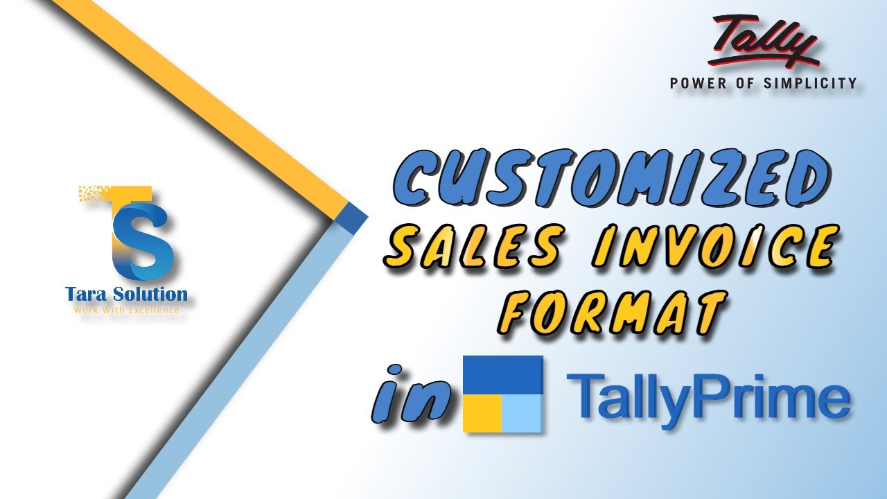 New Custom Invoice Format in Tally Prime | GST Invoice format with Item ...