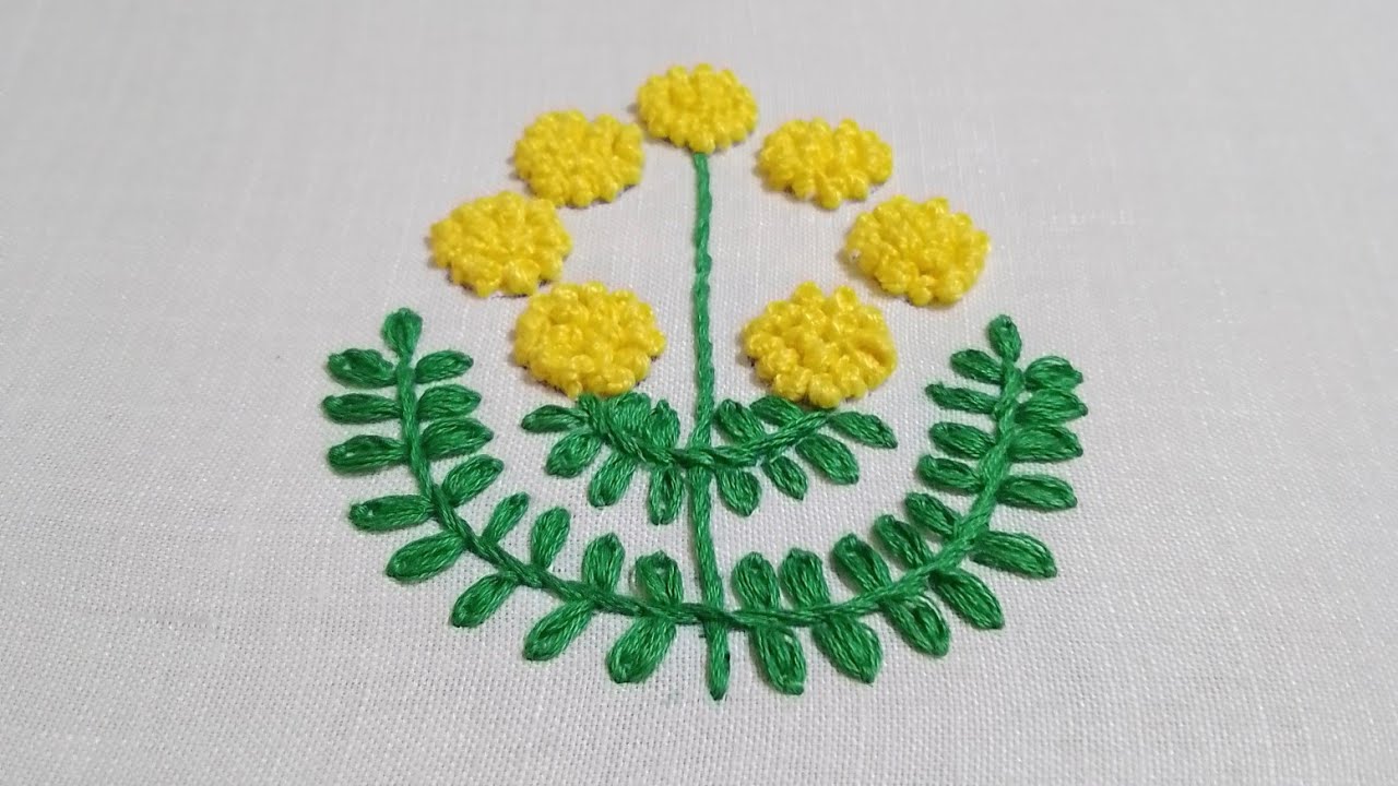 beautiful kurti butta design ideas# hand embroidery work# hand needle ...