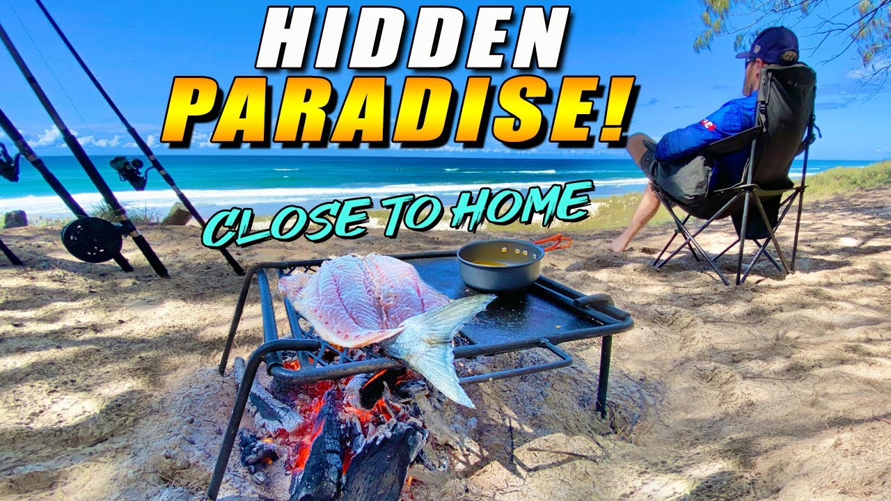 ANYONE can get here! Epic Beach fishing, Camping & Cooking over the ...