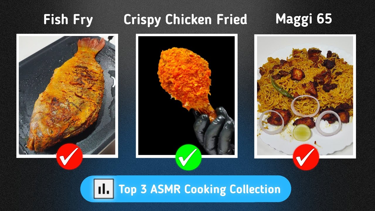 ASMR Cooking Videos | Asmr cooking shorts | fish fry | crispy fried ...