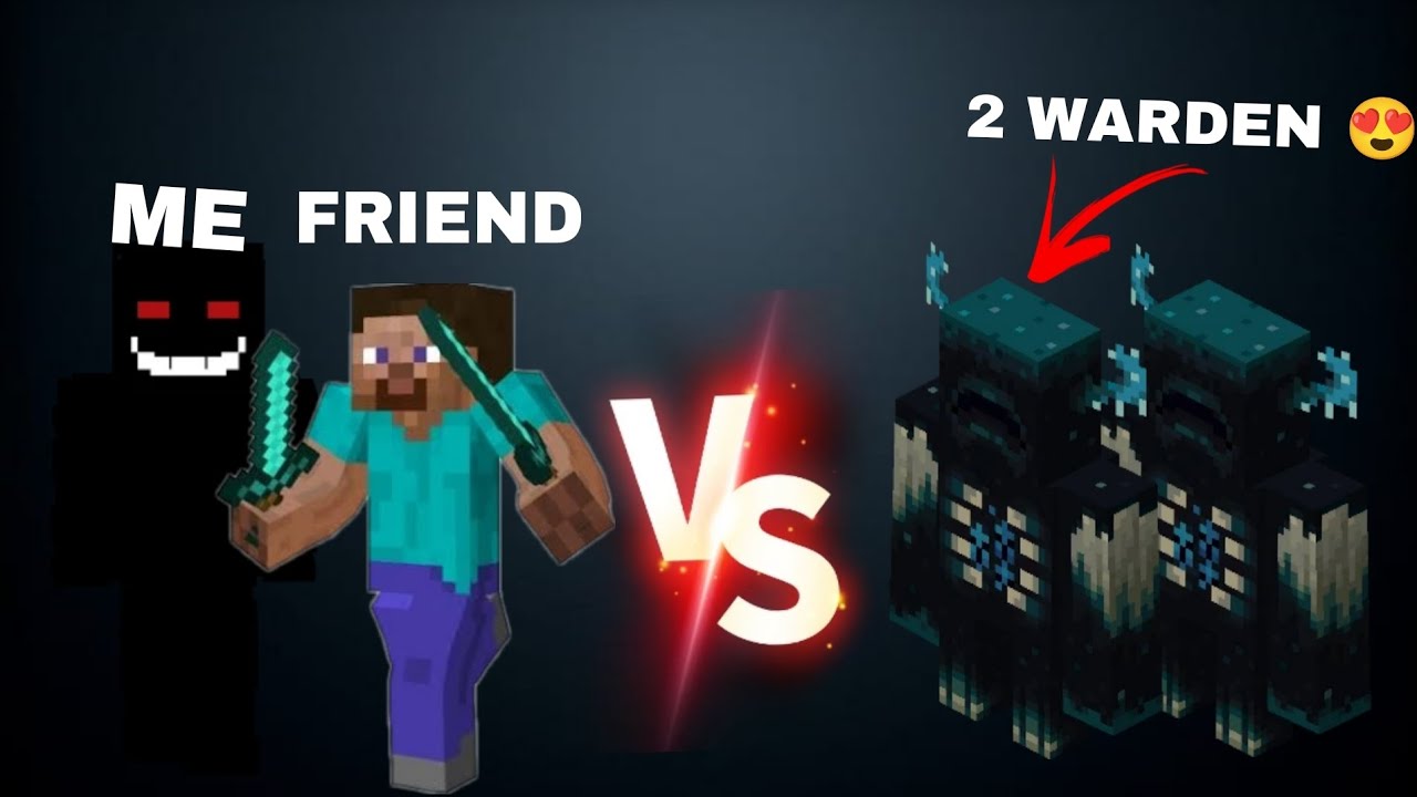 MINECRAFT BUT 2 WARDENS VS ME & FRIEND😱🔥 #minecraft #warden #minecraft ...