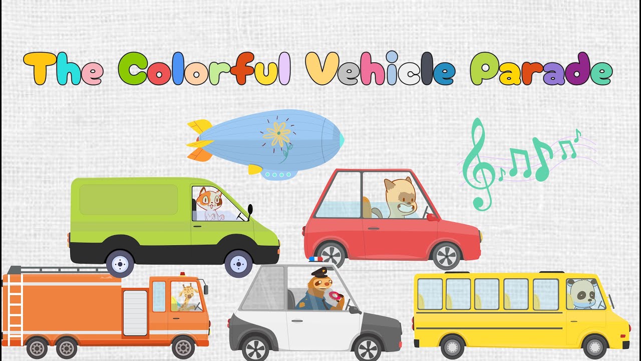 Toddler Learning|Learn Colors With Vehicles| Color song| Nursery Rhyme ...