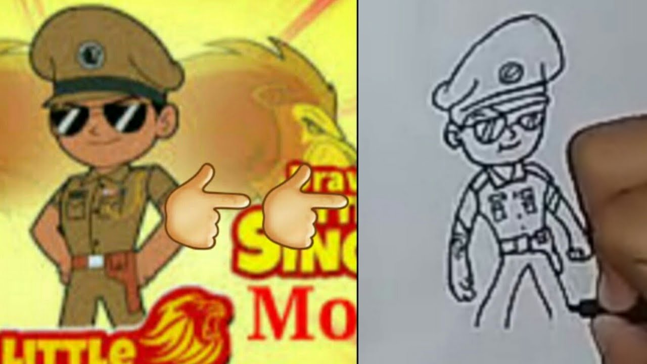 How to draw little Singham step by step - YouTube