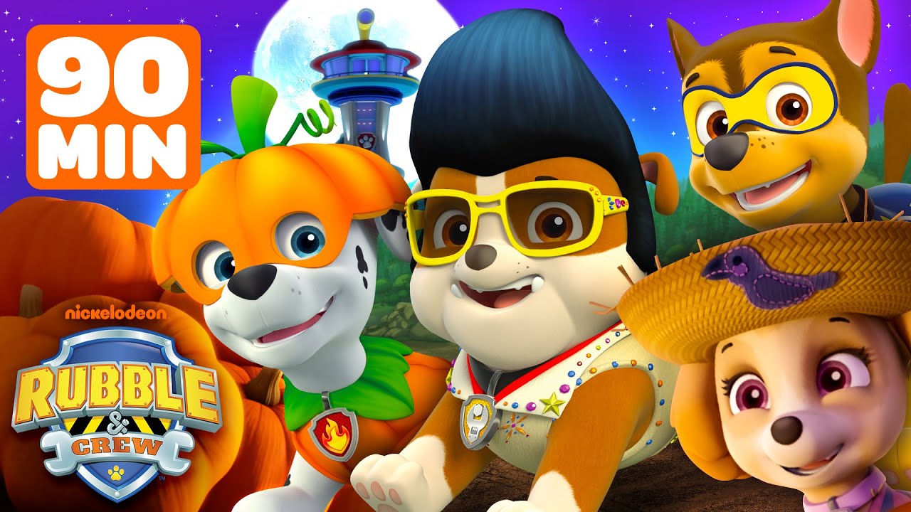 Rubble Solves a Spooky Halloween Mystery! w/ PAW Patrol | 90 Minute ...