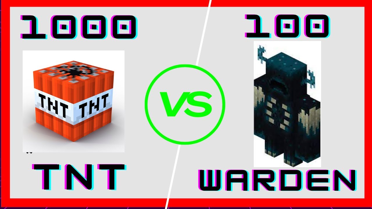 minecraft 1000 TNT VS 100 warden - YouTube