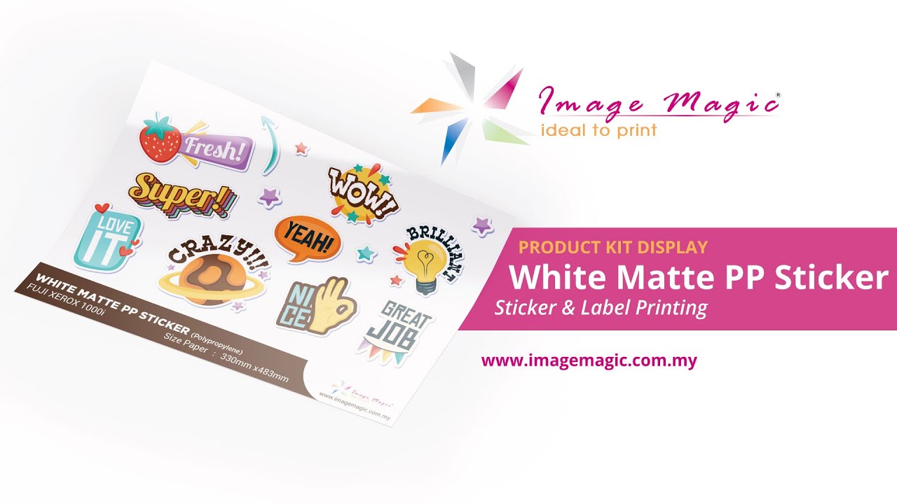 Product Kit Display - White Matte PP Sticker | Sticker & Label Printing ...