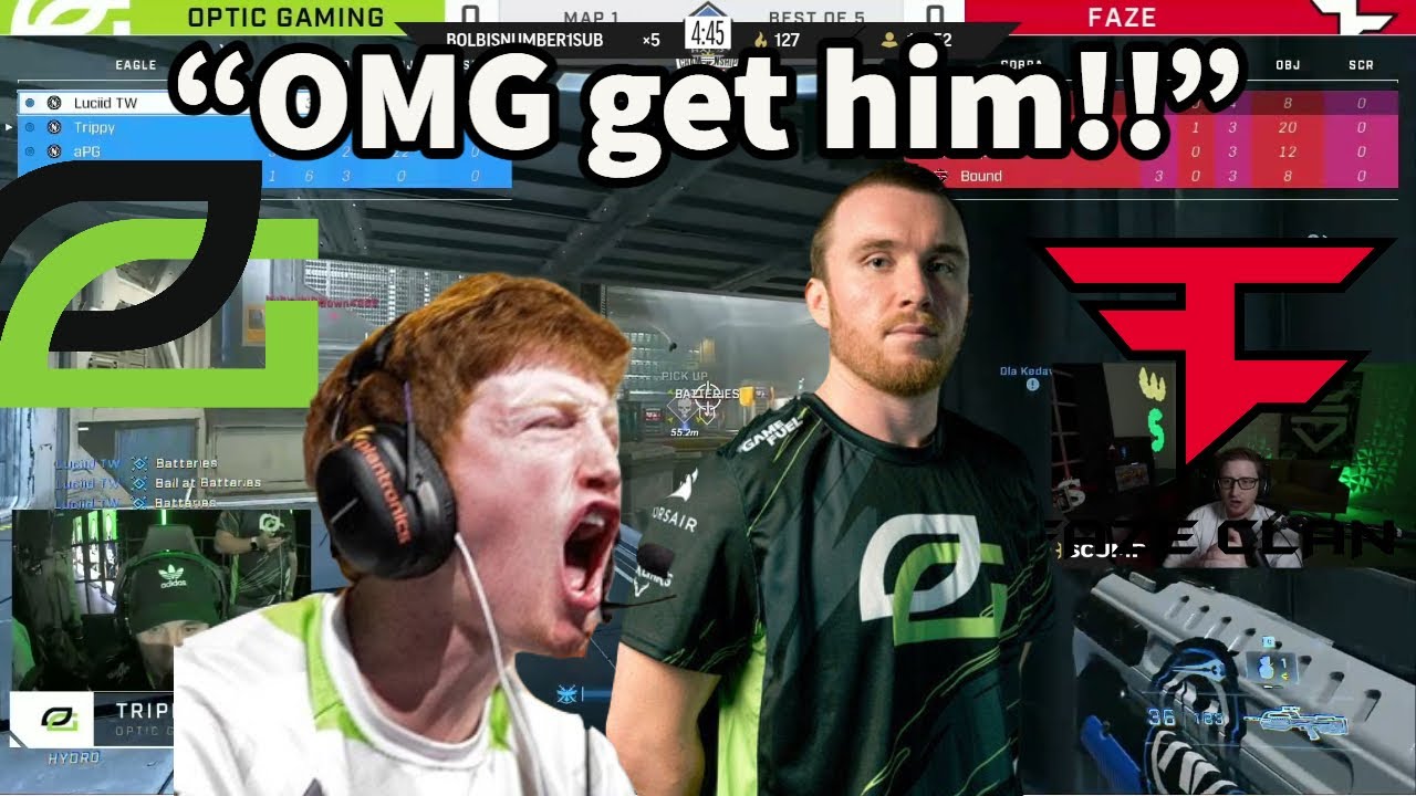 OpTic Scump Gets Hyped Watching Trippy Get A Triple Vs FaZe!! - YouTube