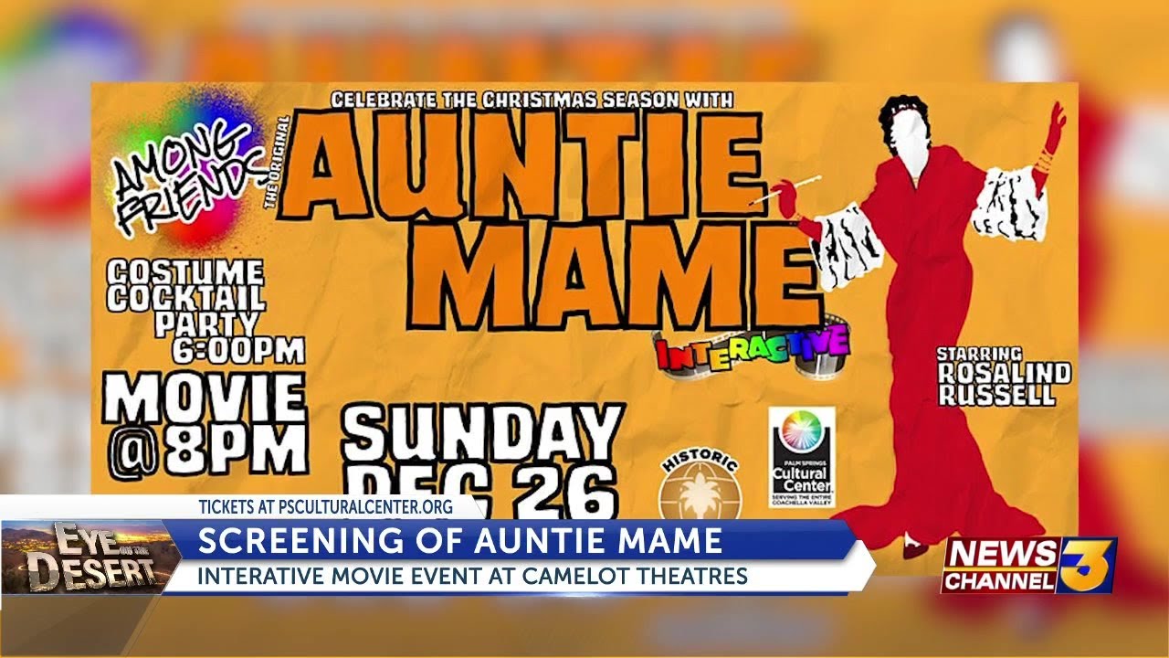 Auntie Mame discusses a cocktail and costume party before airing a film ...
