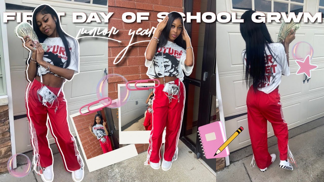 FIRST DAY OF SCHOOL GRWM + VLOG ☆ || * JUNIOR YEAR* mini vlog, get ...