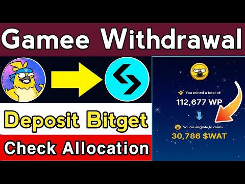 Gamee airdrop Wat Coin Claim Process || Gamee Withdrawal Bitget ...