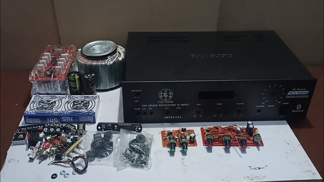 500 watt amplifier all materials ( 500 watt RMS board, transformer,fan ...