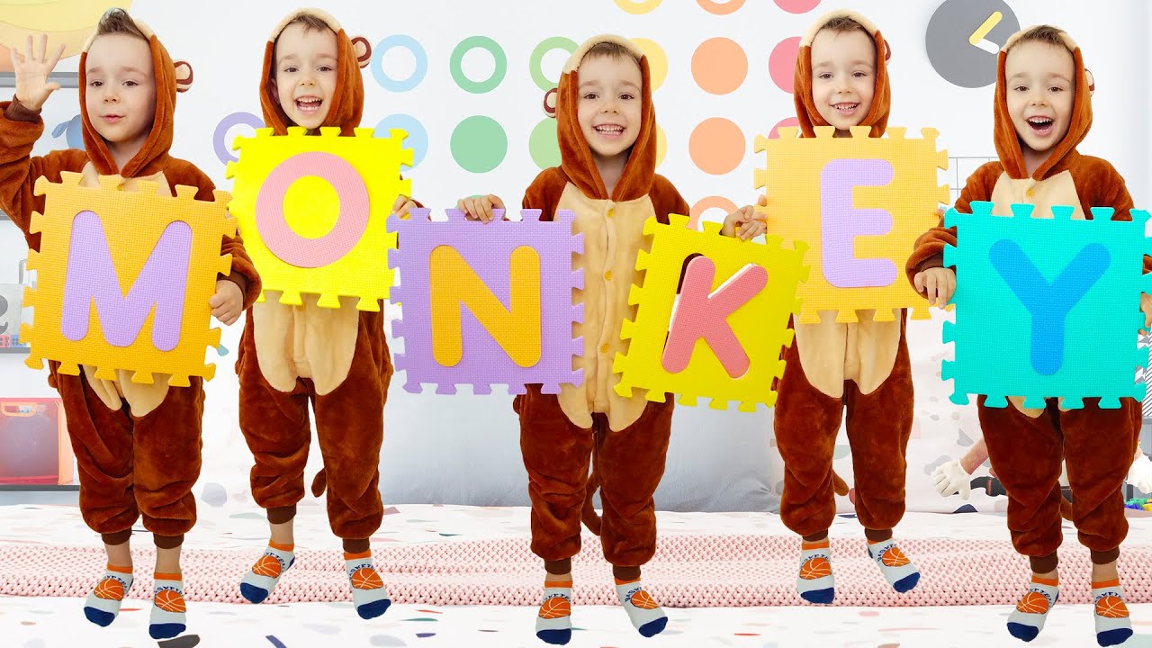 Five little monkeys by Alex Funny Vlog - Nursery Rhymes & Kids Songs ...
