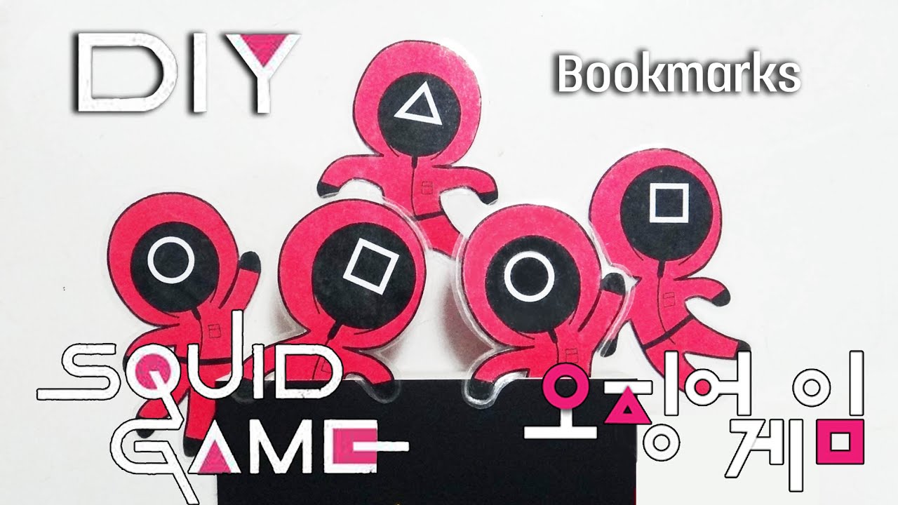 DIY SQUID GAME PINK SOLDIERS BOOKMARKS+FREE TEMPLATE [CREATIVE ...