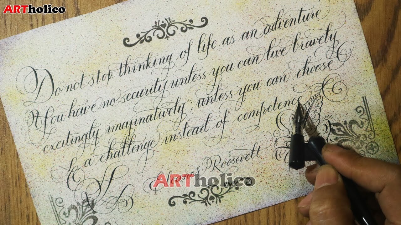 Calligraphy for Beginners Neat Flourish English Cursive Handwriting ...