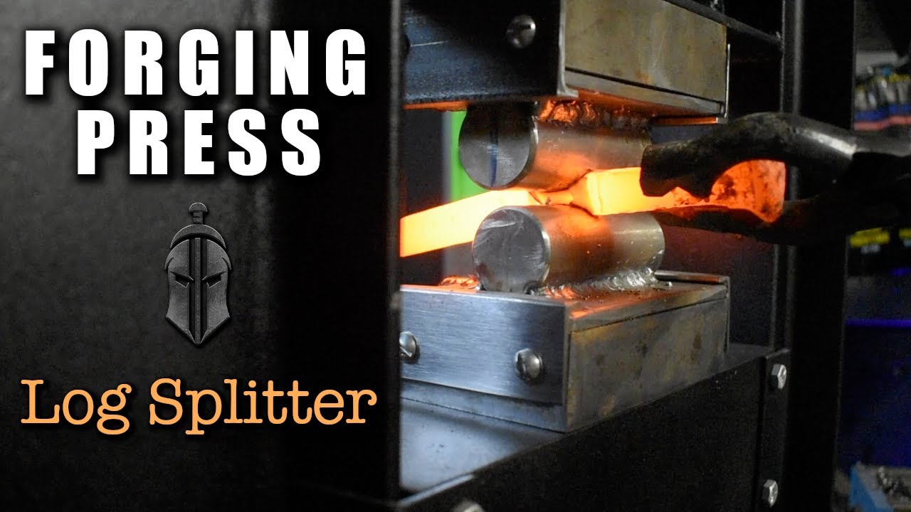 Electric Forging Press "Log Splitter Press" - YouTube