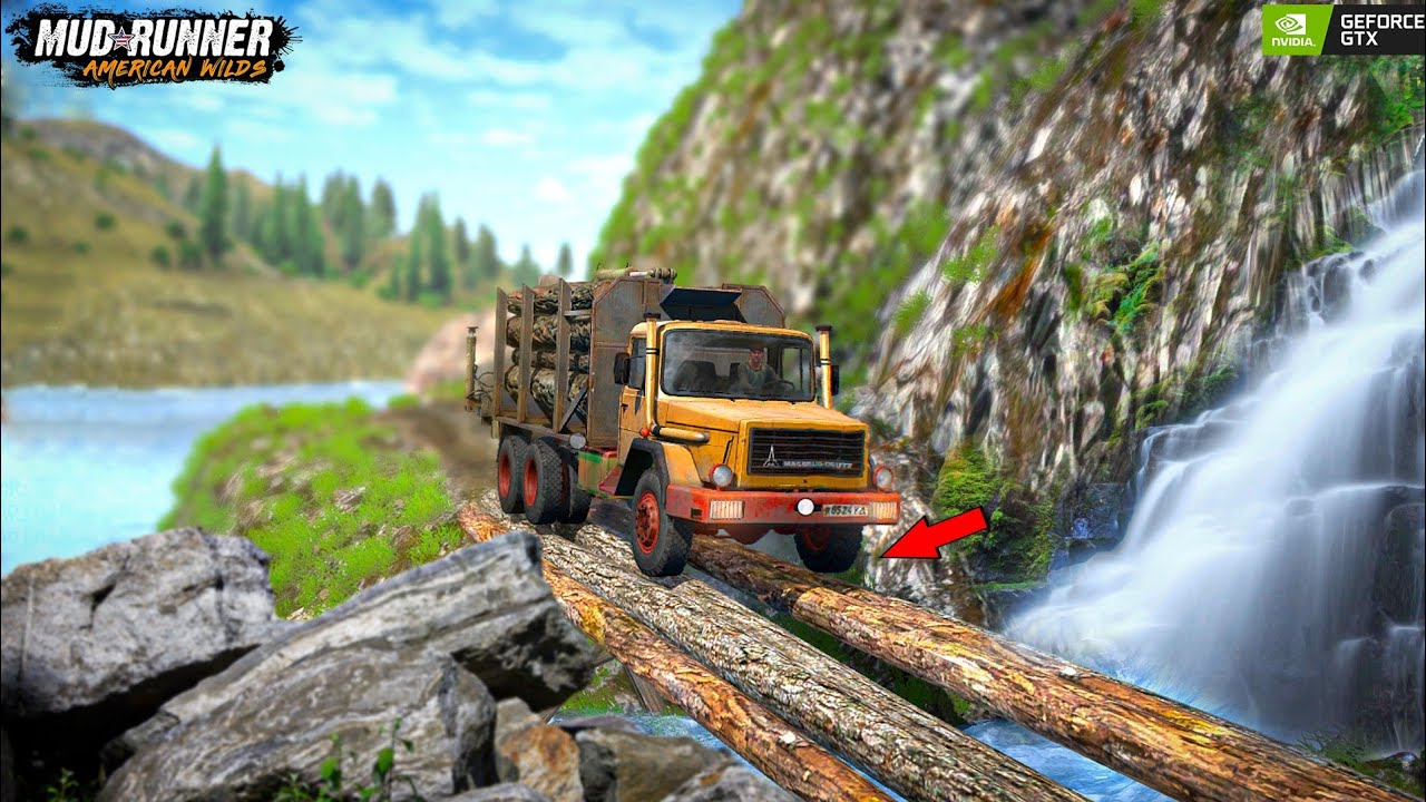 Spintires: MudRunner - MAGIRUS-DEUTZ 290 (V30.08.18) With Dangerous road traffic - YouTube