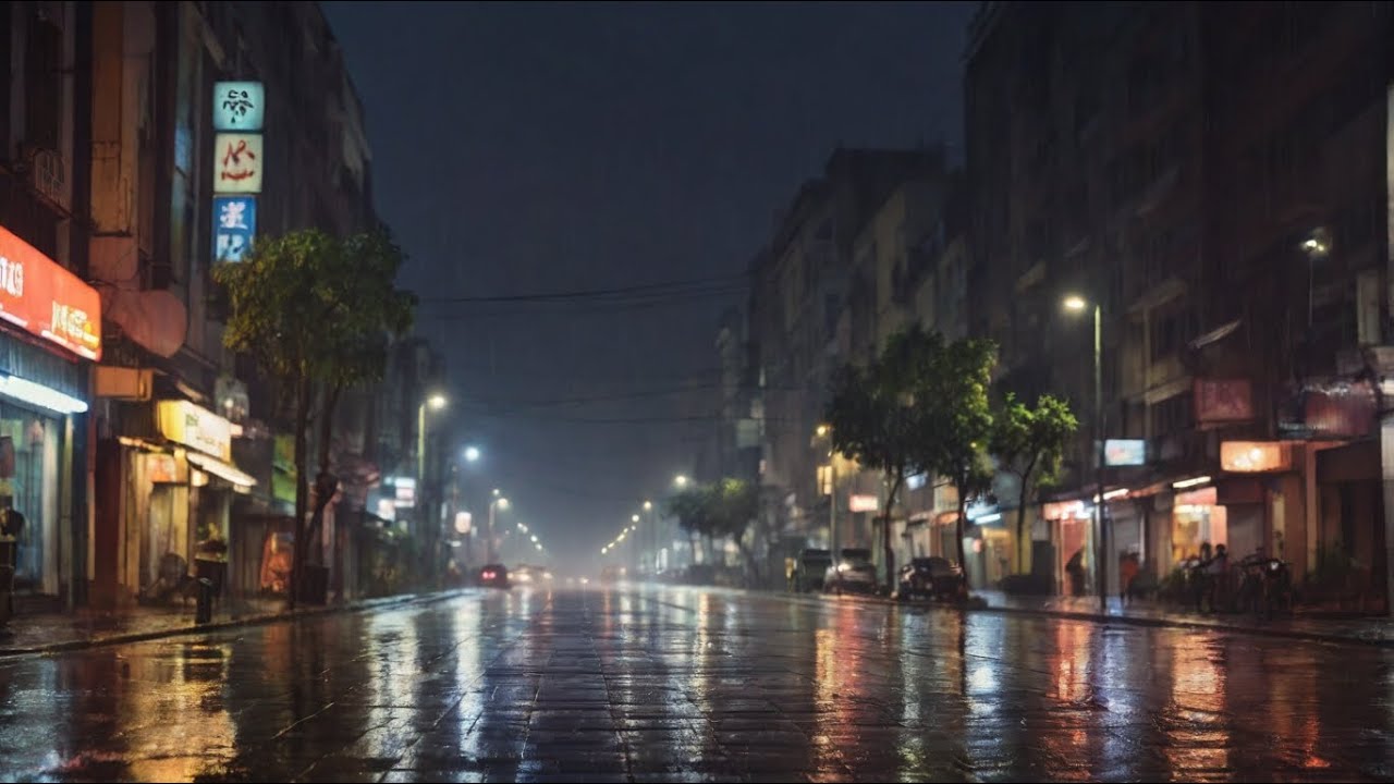 Street Rain 🌧️Lofi Song [ASMR] Breath And Relax With Rain Sound 🌧️ ...