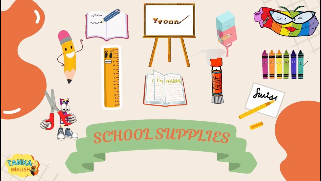 School Supplies - English vocabulary - Lean English for kids | by Tanka ...