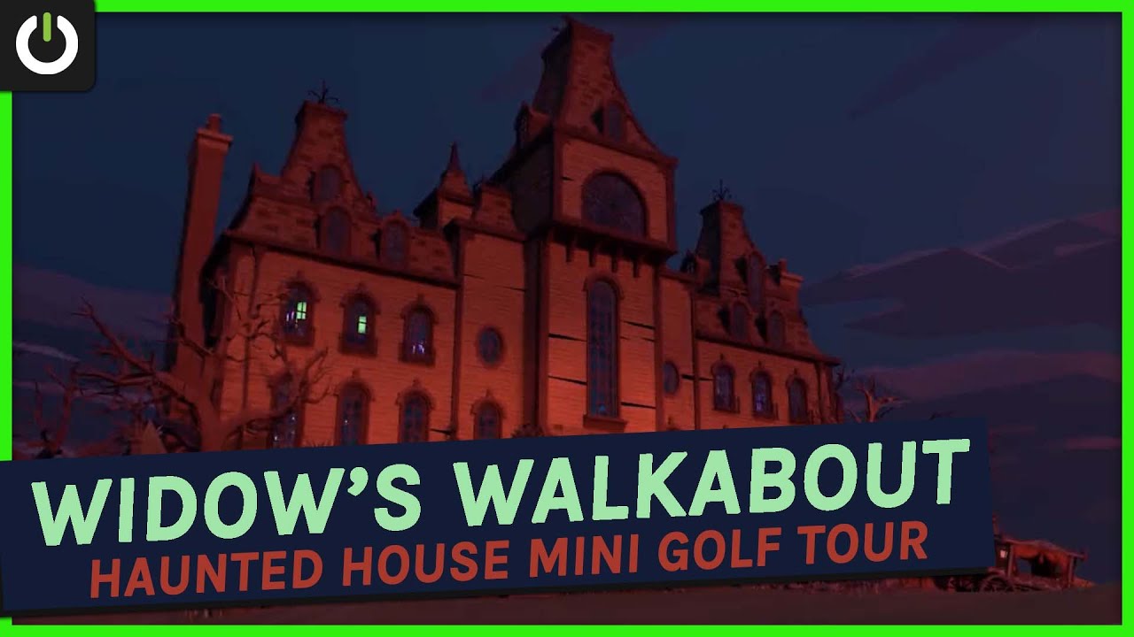 Widow's Walkabout: Halloween Haunted Mansion Mini Golf Tour - YouTube