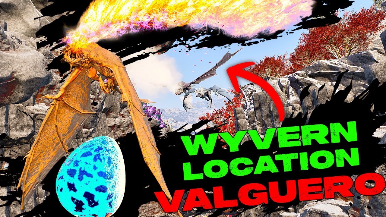 Easiest Wyverns in ASA!!! Valguero ICE and FIRE Wyverns Location!! - YouTube