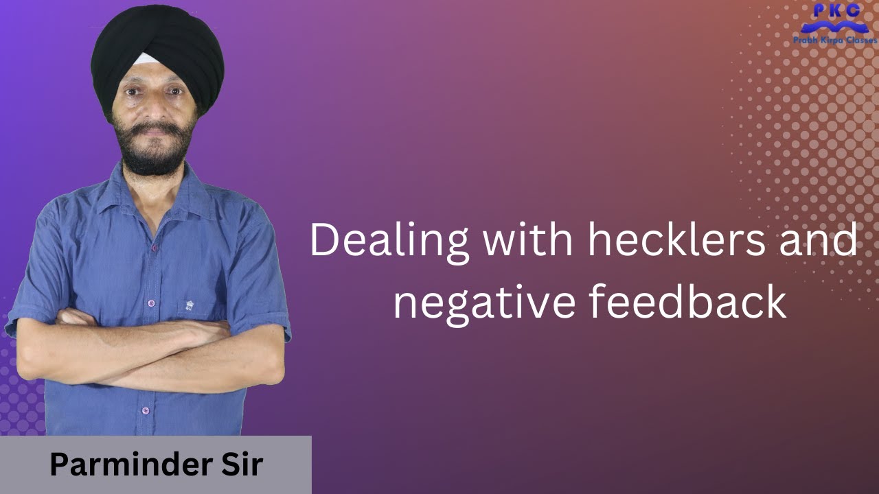 Dealing with hecklers and negative feedback - YouTube
