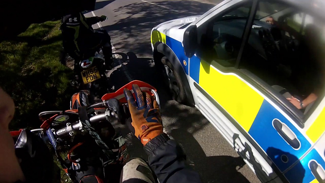 ktm exc 125 stopped by police - YouTube