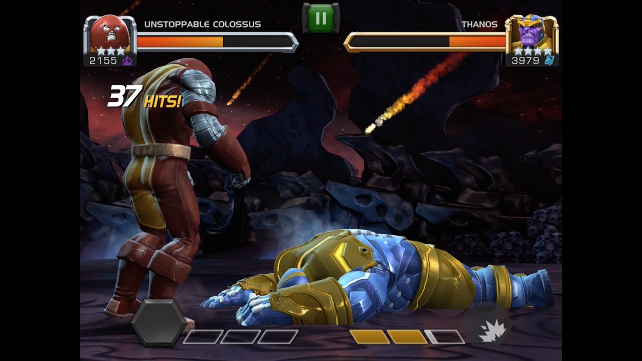 Unstoppable Colossus vs. Thanos Solo Boss Battle | Marvel Contest of ...