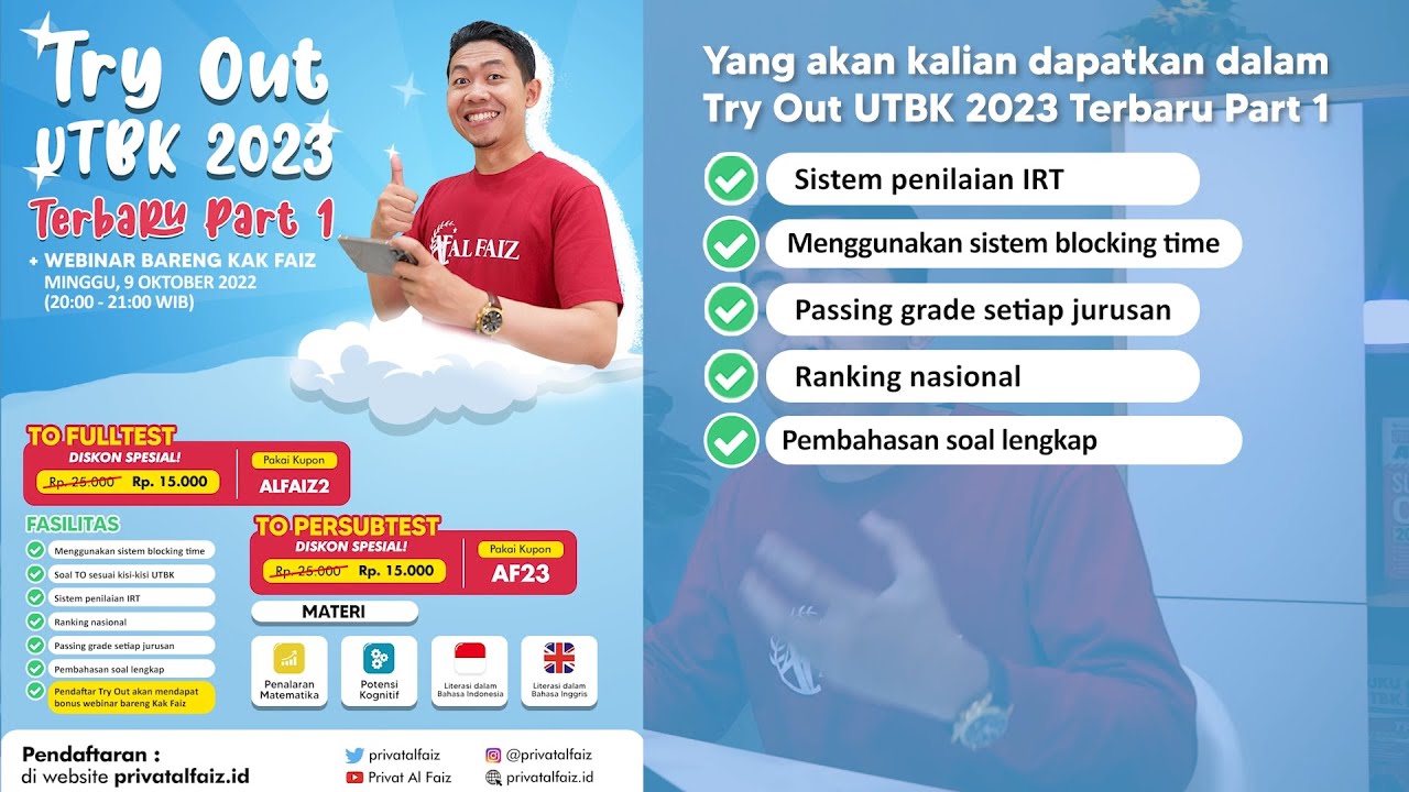 TRY OUT TPS UTBK SNBT 2023 TERBARU BONUS WEBINAR - YouTube