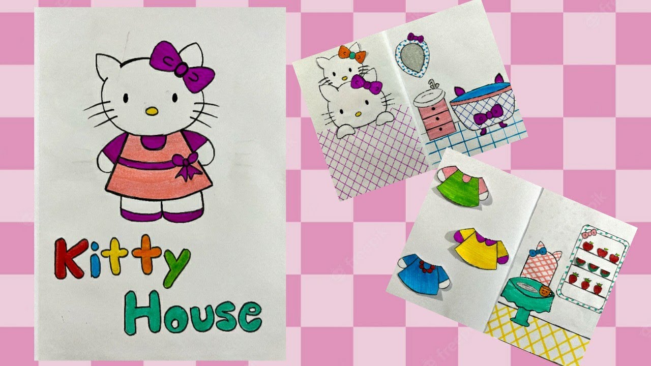 Cute Kitty House 💕🏠||Cute Paper Doll House||Paper doll house - YouTube