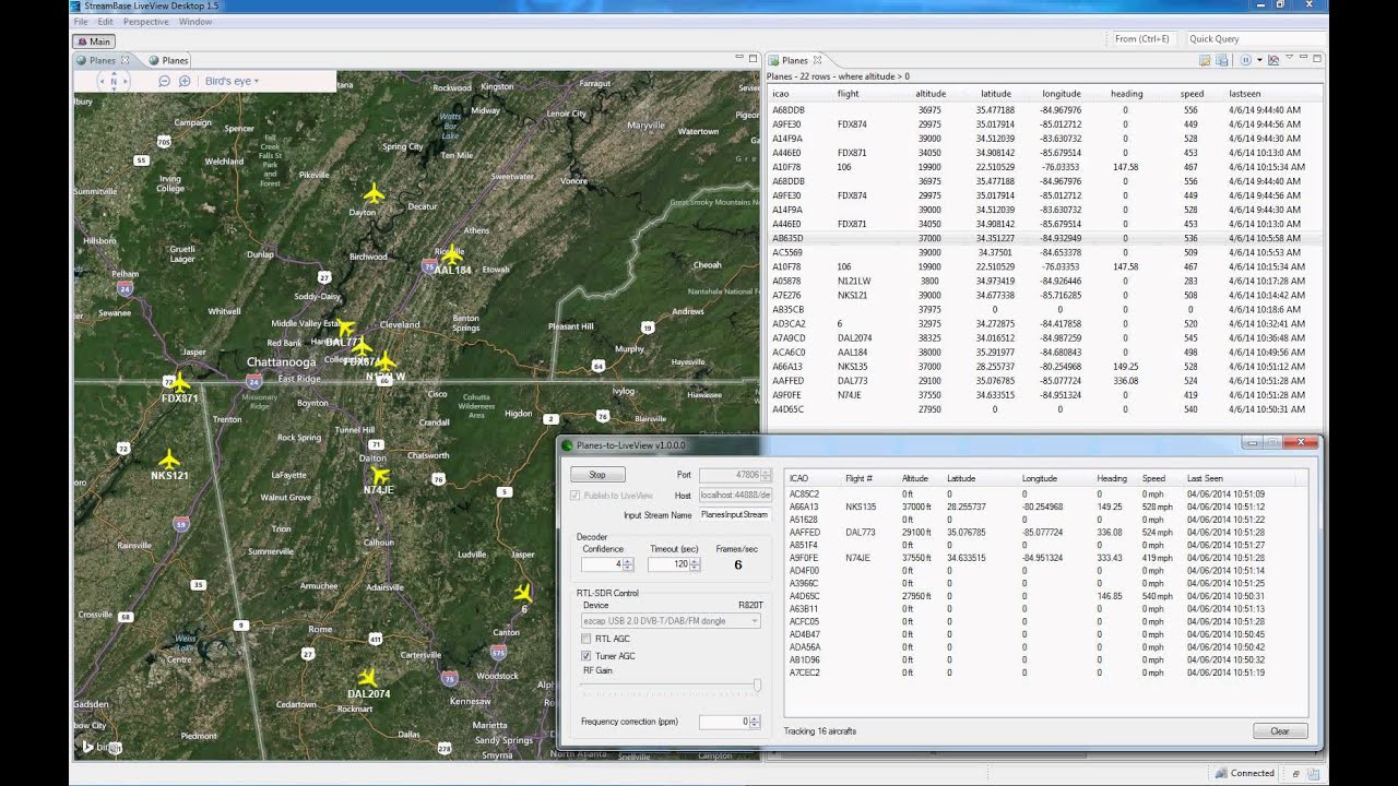 Real-time Plane Tracking with SDR & TIBCO LiveView - YouTube