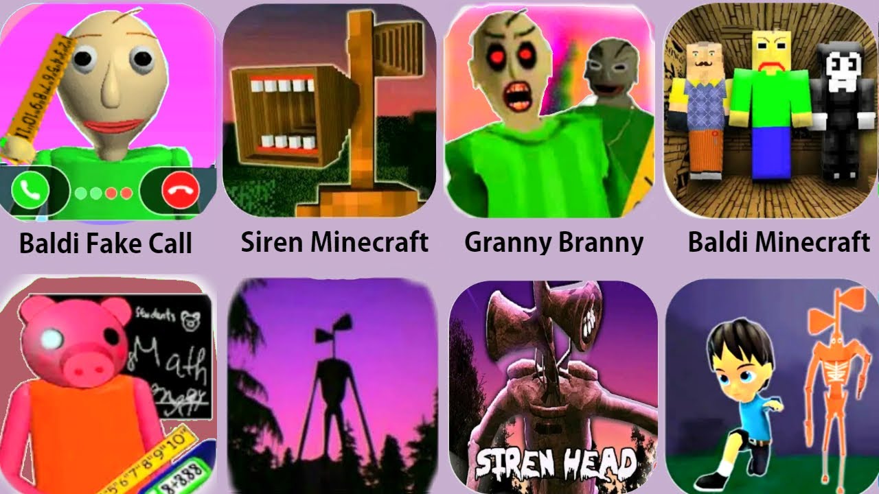 Siren Head,Baldi Piggy Roblox,Granny Branny,Siren Head Horror,Baldi ...