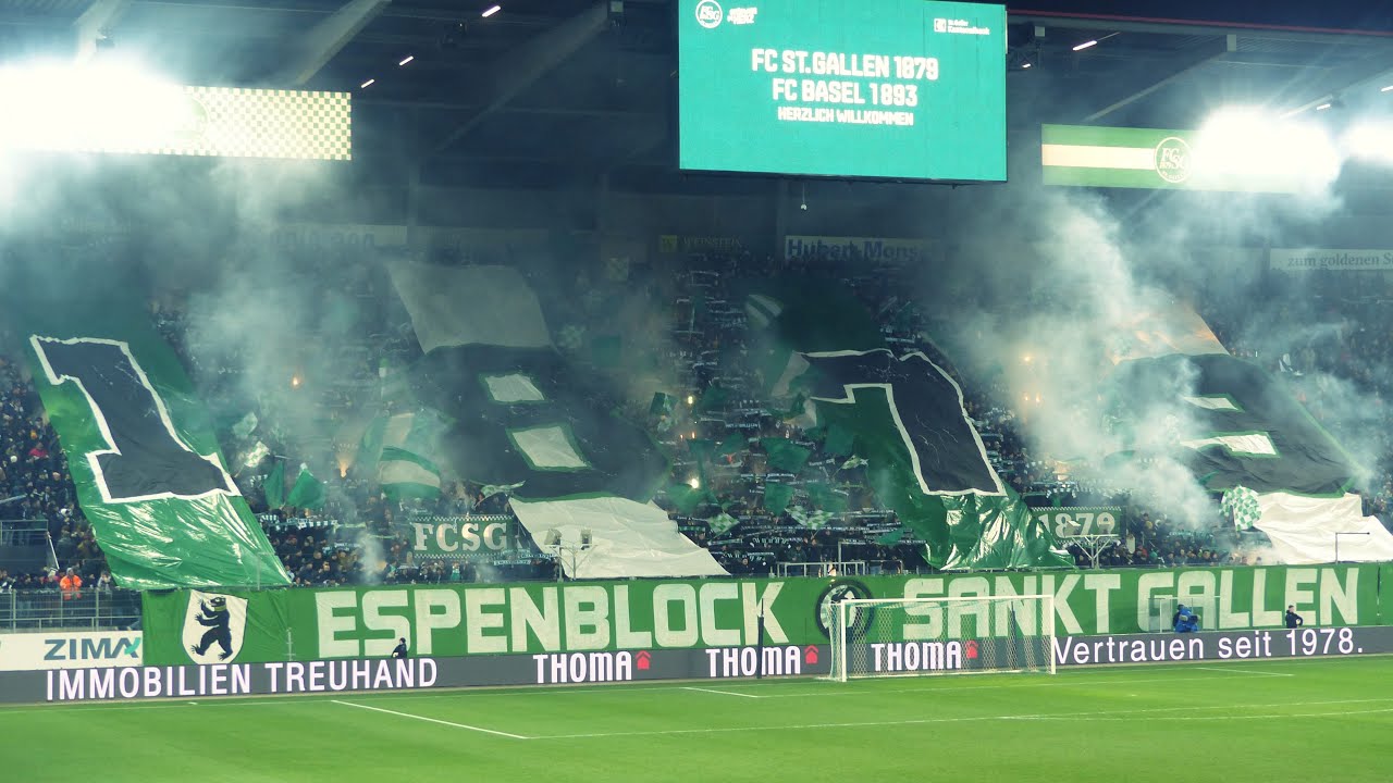 FC St. Gallen 1:2 FC Basel 01.03.2023 (Choreo & Support) - YouTube