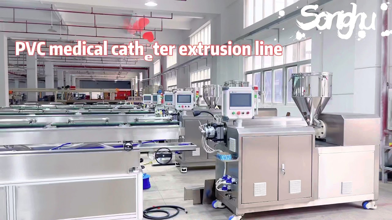 Medical PVC PU catheter Tubing Extruder Making Machine Line - YouTube