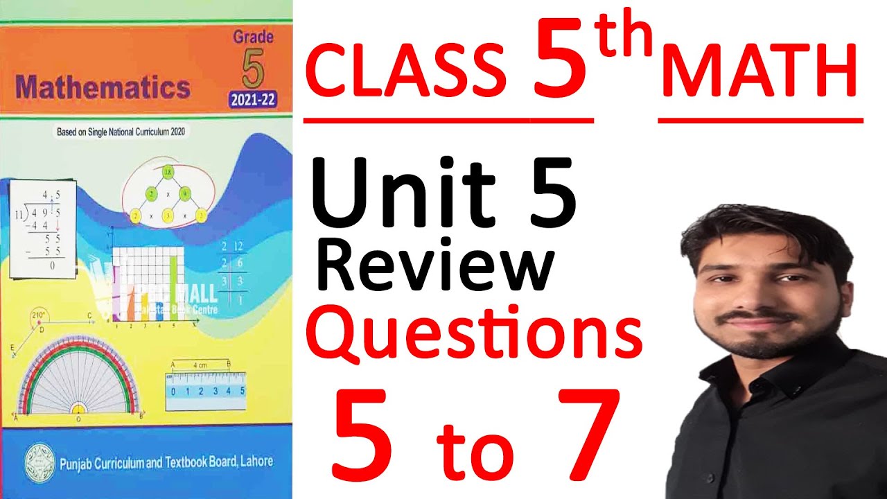 Class 5 Math, 5th Class Math’s Ch No 5 Review Ex Q No 5 to 7, 5th class ...