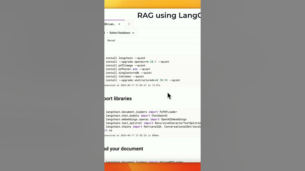 RAG with LangChain and SingleStore Database! - YouTube